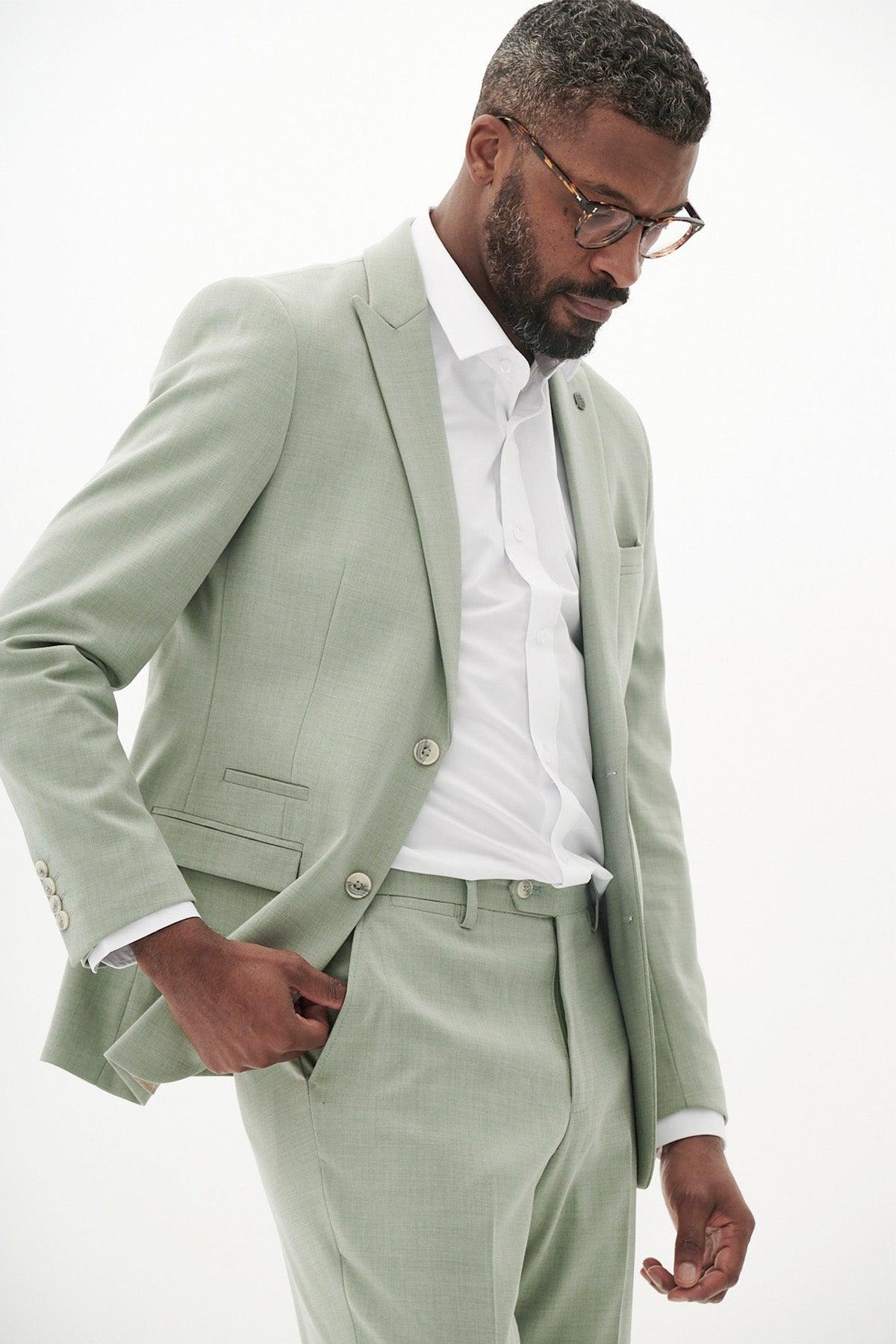 FINLEY - Moss Green Tailored Blazer – Marc Darcy