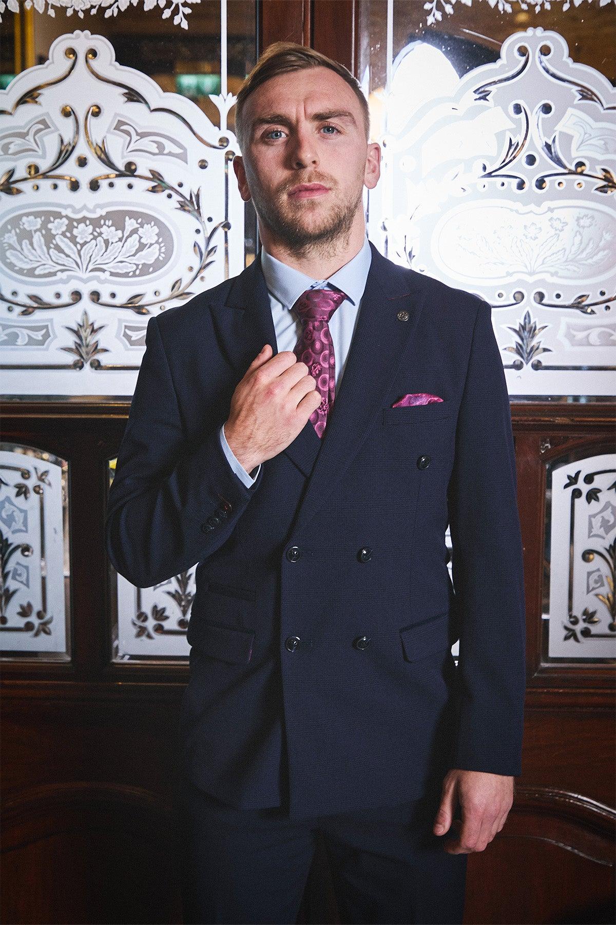 The WHU Collection - BROMLEY Navy Double Breasted Suit As Worn By Jarr ...
