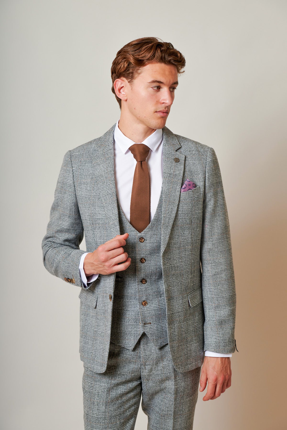 KRIS - Silver Grey Tweed Blazer – Marc Darcy