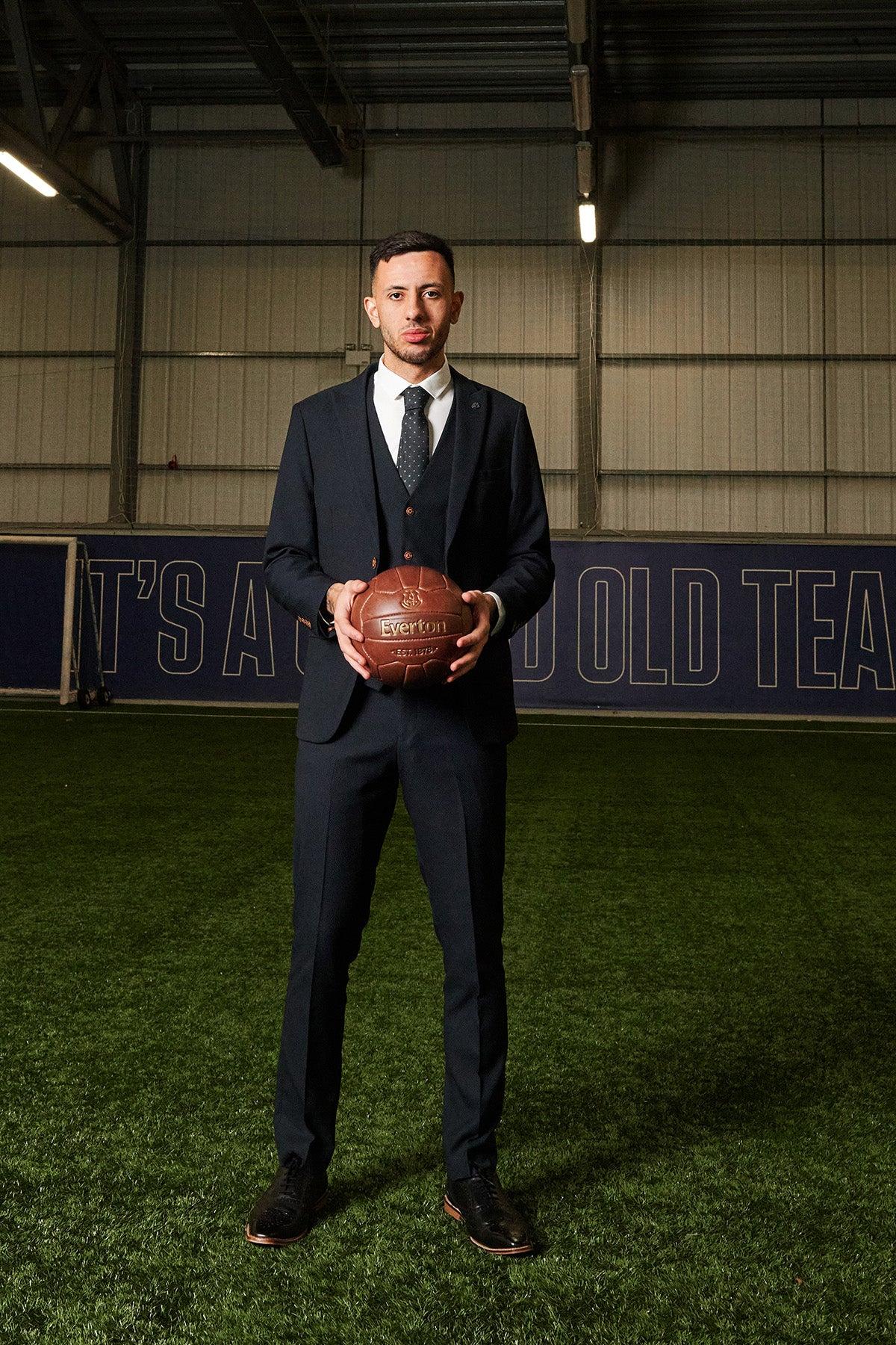 The Everton Collection | Dwight McNeil In Max Navy Suit – Marc Darcy
