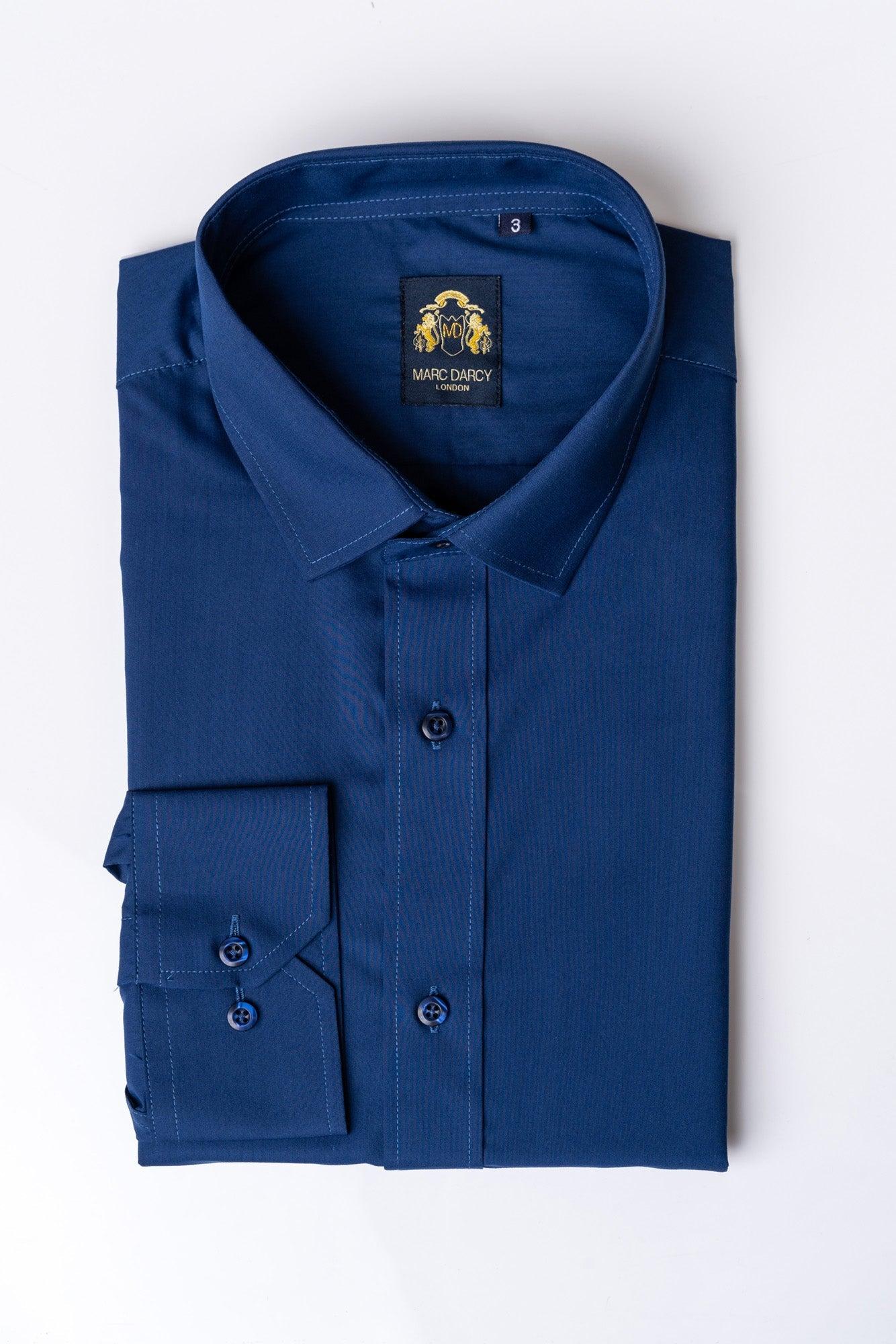 CARTER - Navy Long Sleeve Shirt – Marc Darcy